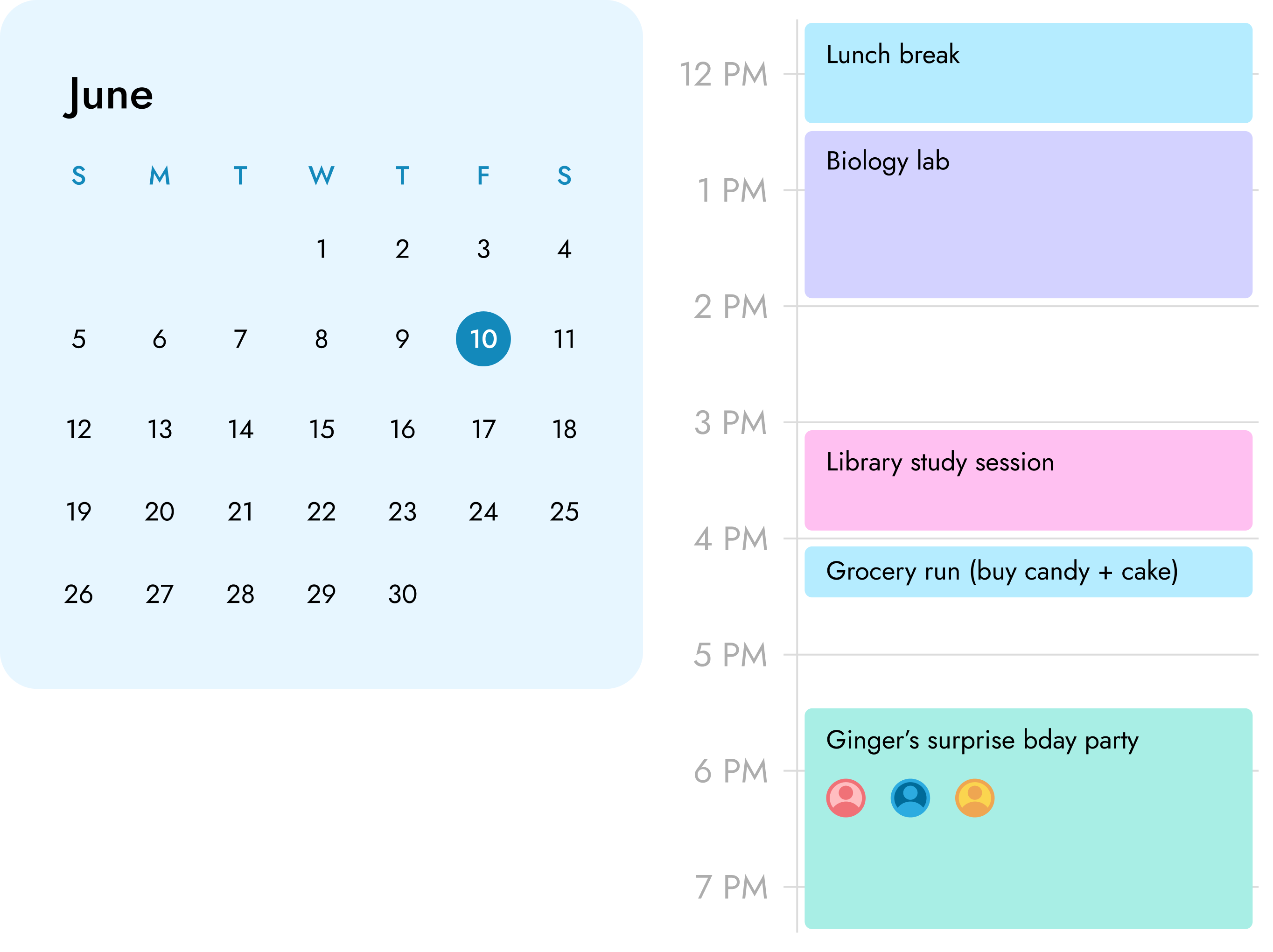 Calendar feature